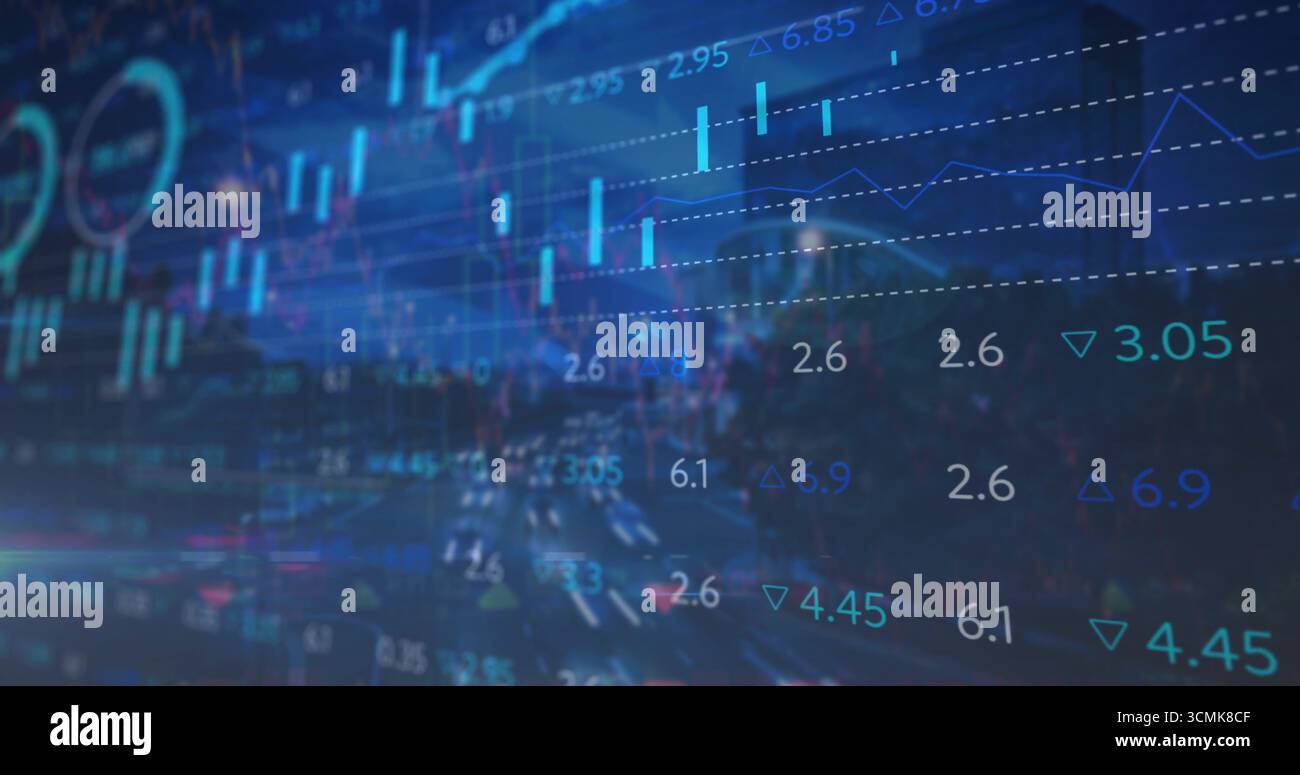 Stock chart overlay tracking hi-res stock photography and images - Alamy