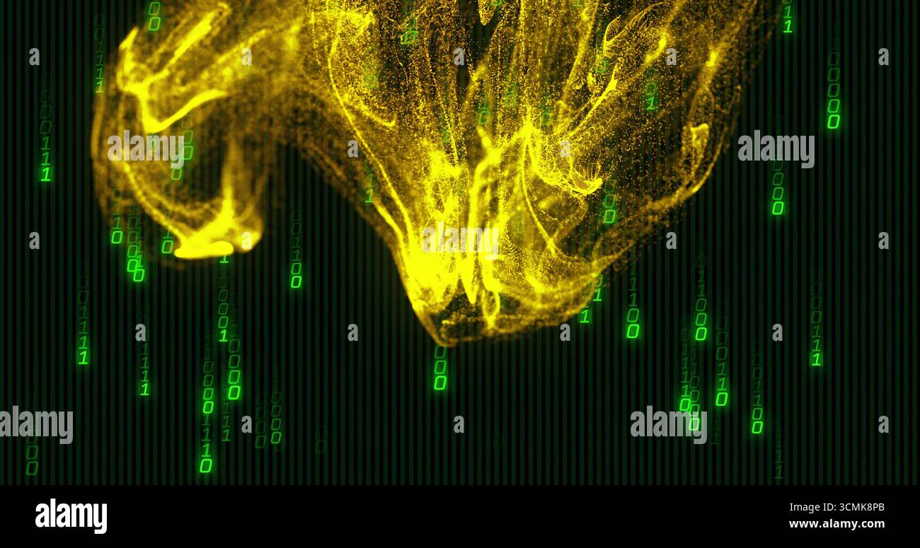 Swirling yellow particle cloud hi-res stock photography and images - Alamy