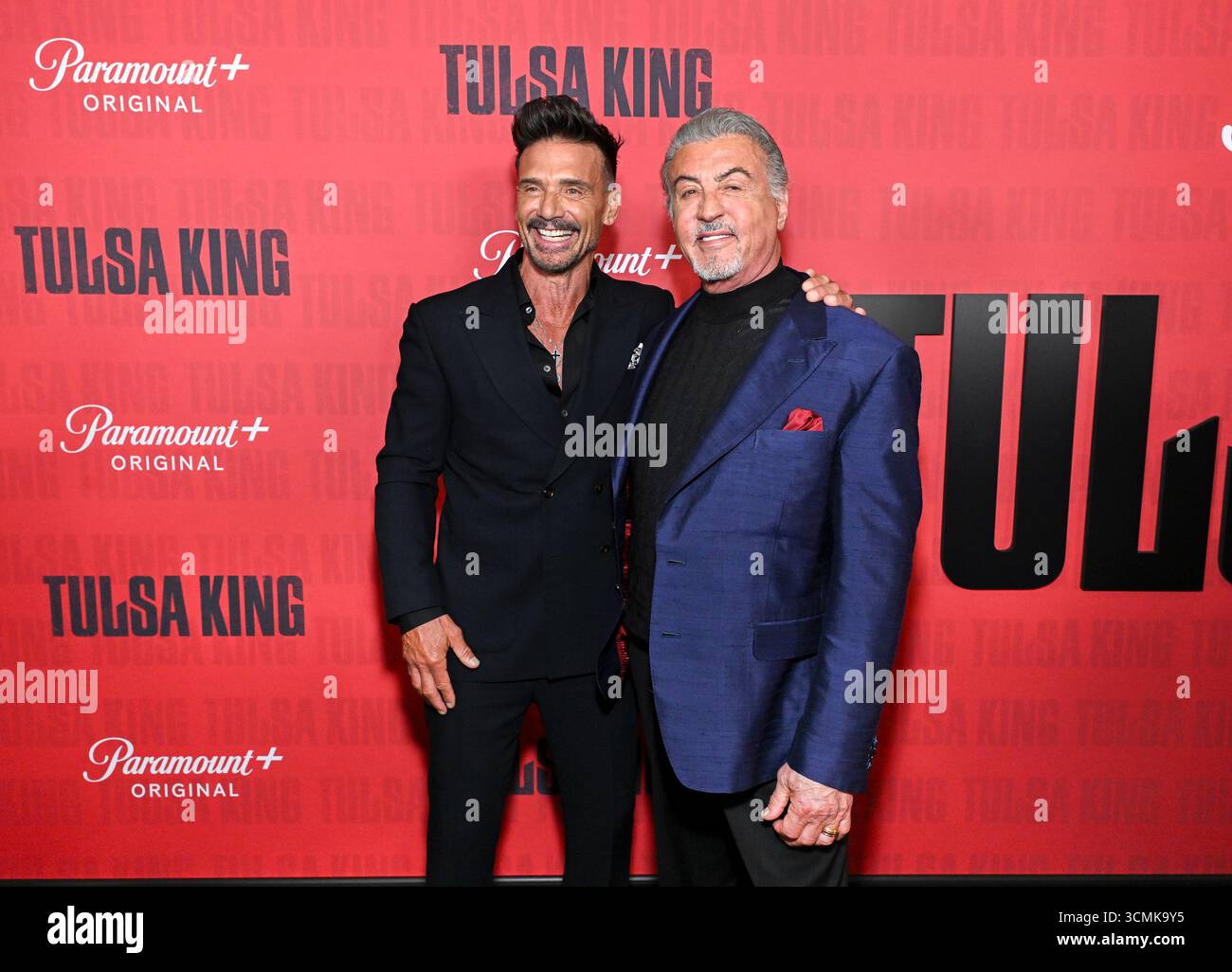 Frank Grillo, left, and Sylvester Stallone attend the Paramount+ ...
