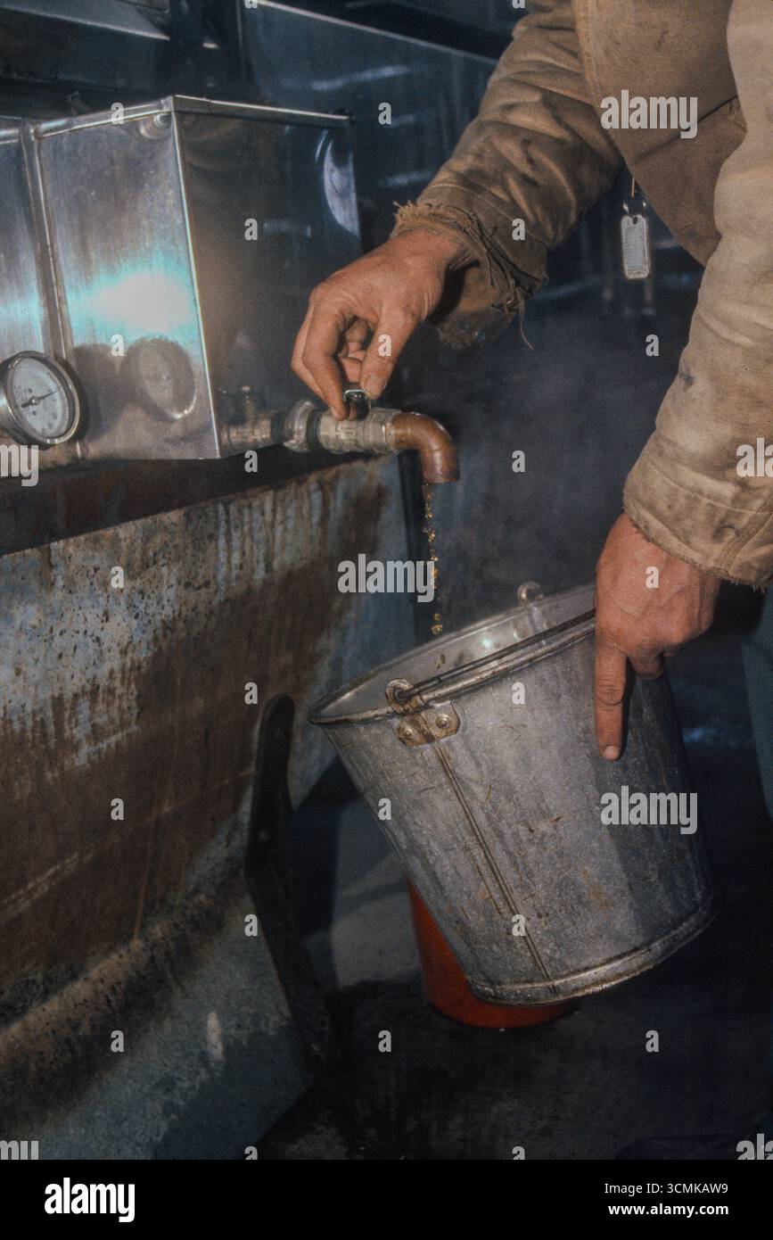 Maple syrup production boiling hi-res stock photography and images - Alamy