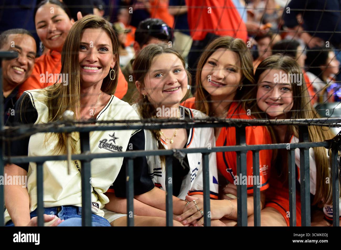 Houston, TX USA; Fans enjoying the seventh inning stretch during an MLB ...