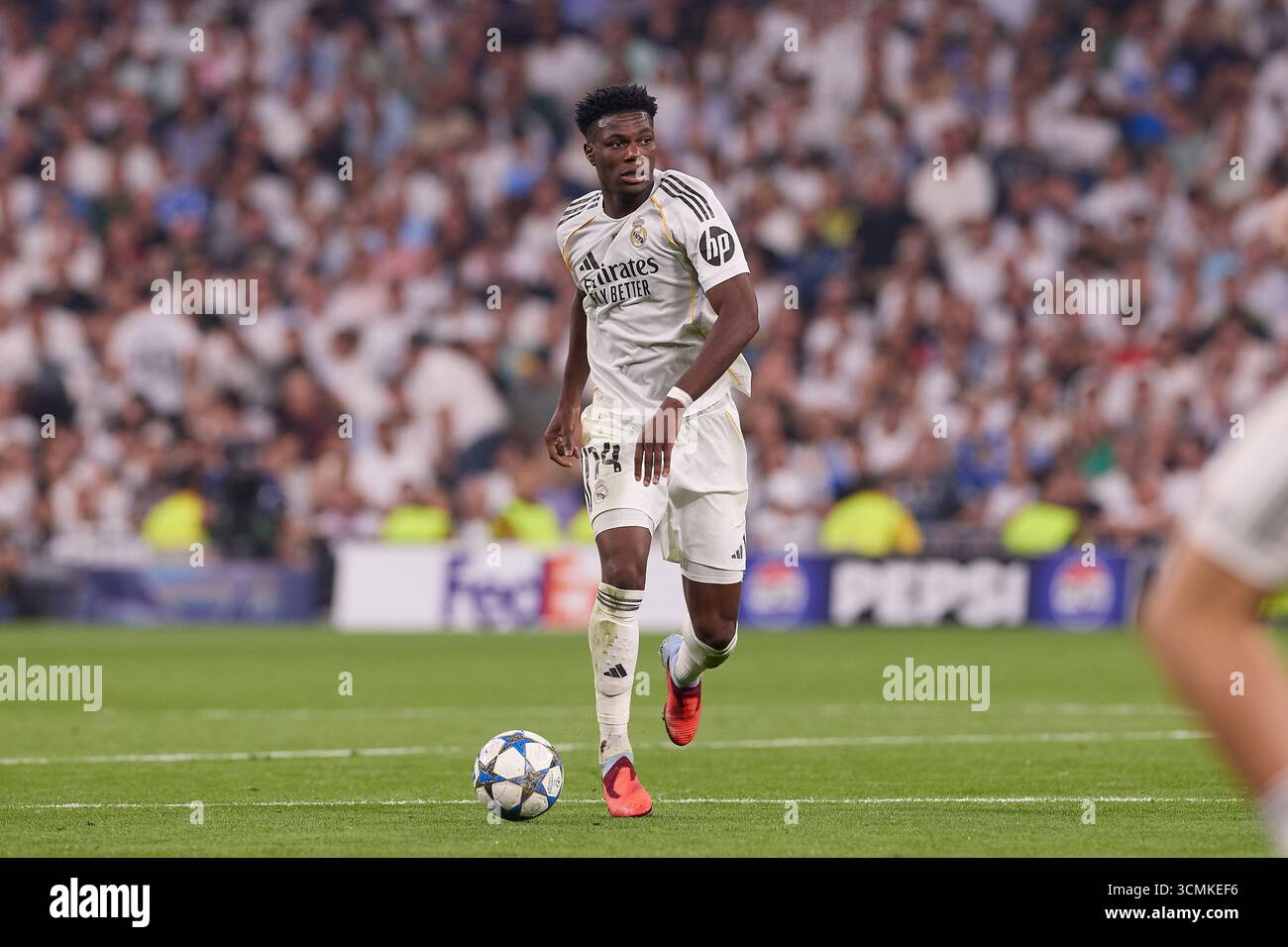 Aurelien Tchouameni of Real Madrid CF is seen in action during the UEFA ...