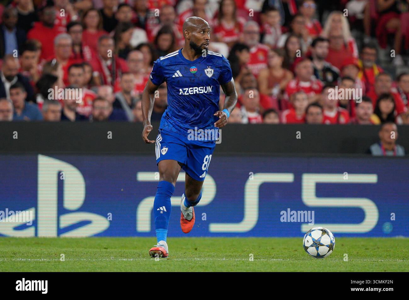 Kevin Medina of Qarabag FK in action during UEFA Champions League 2025/26 League phase Matchday ...