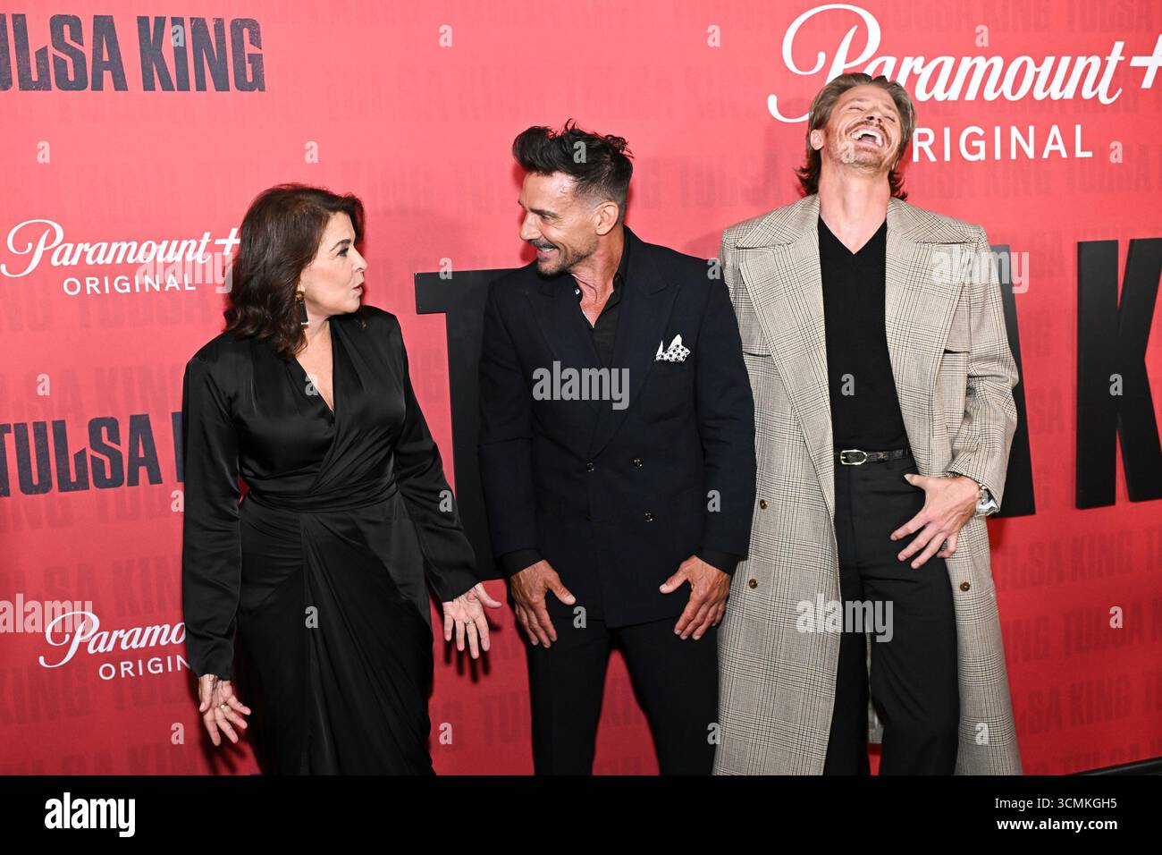 Annabella Sciorra, left, Frank Grillo and Garrett Hedlund attend the ...
