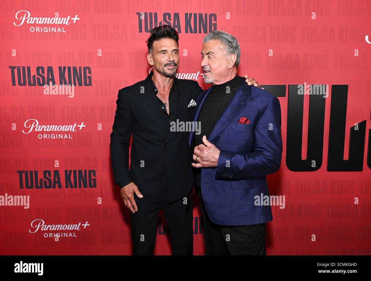 Frank Grillo, left, and Sylvester Stallone attend the Paramount+ ...