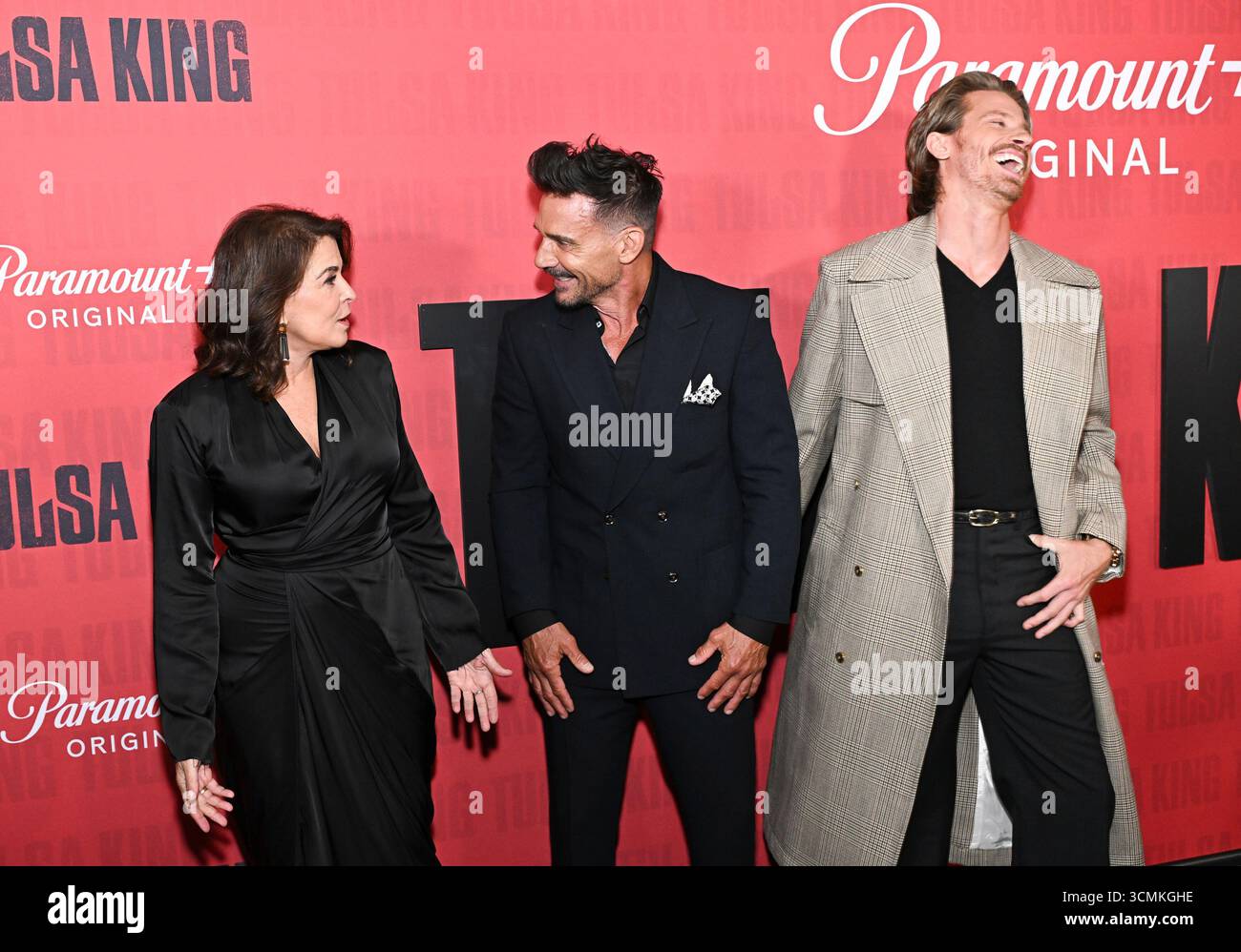 Annabella Sciorra, left, Frank Grillo and Garrett Hedlund attend the ...