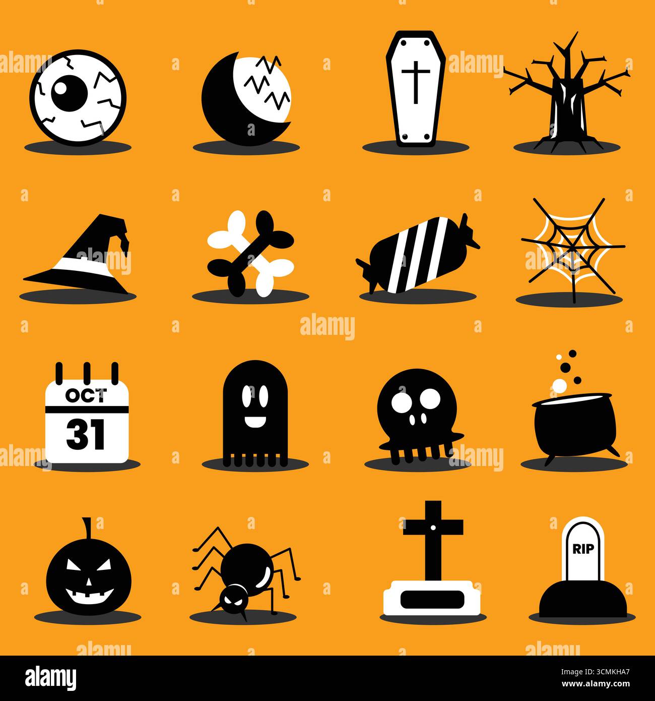 Greeting card halloween ghosts Stock Vector Images - Alamy