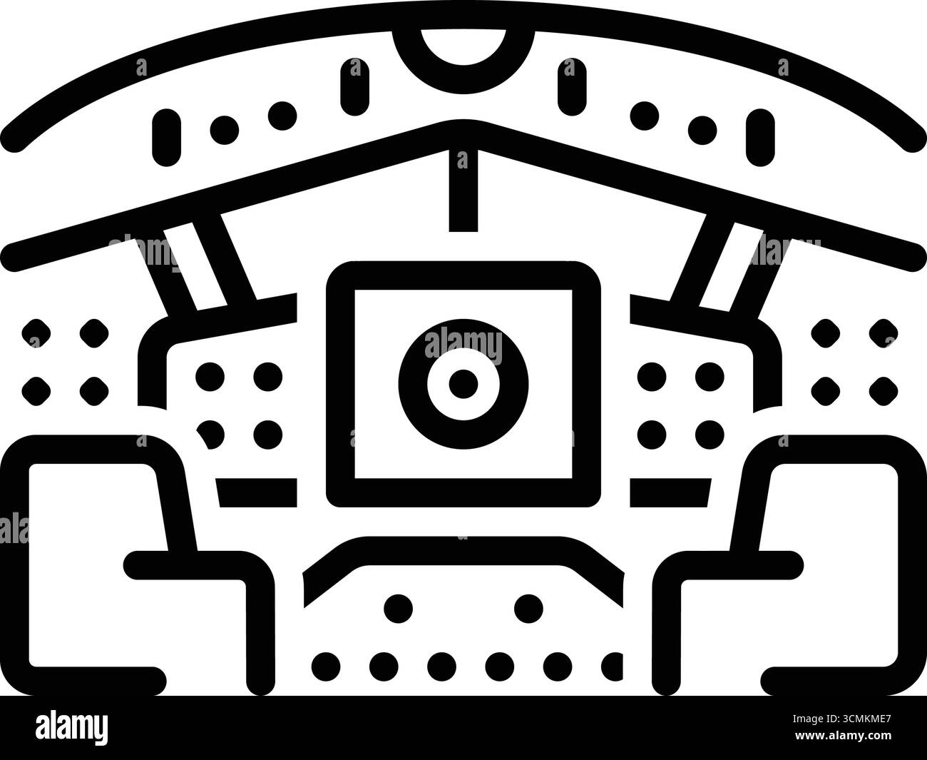 Icon airplane cockpit Black and White Stock Photos & Images - Alamy