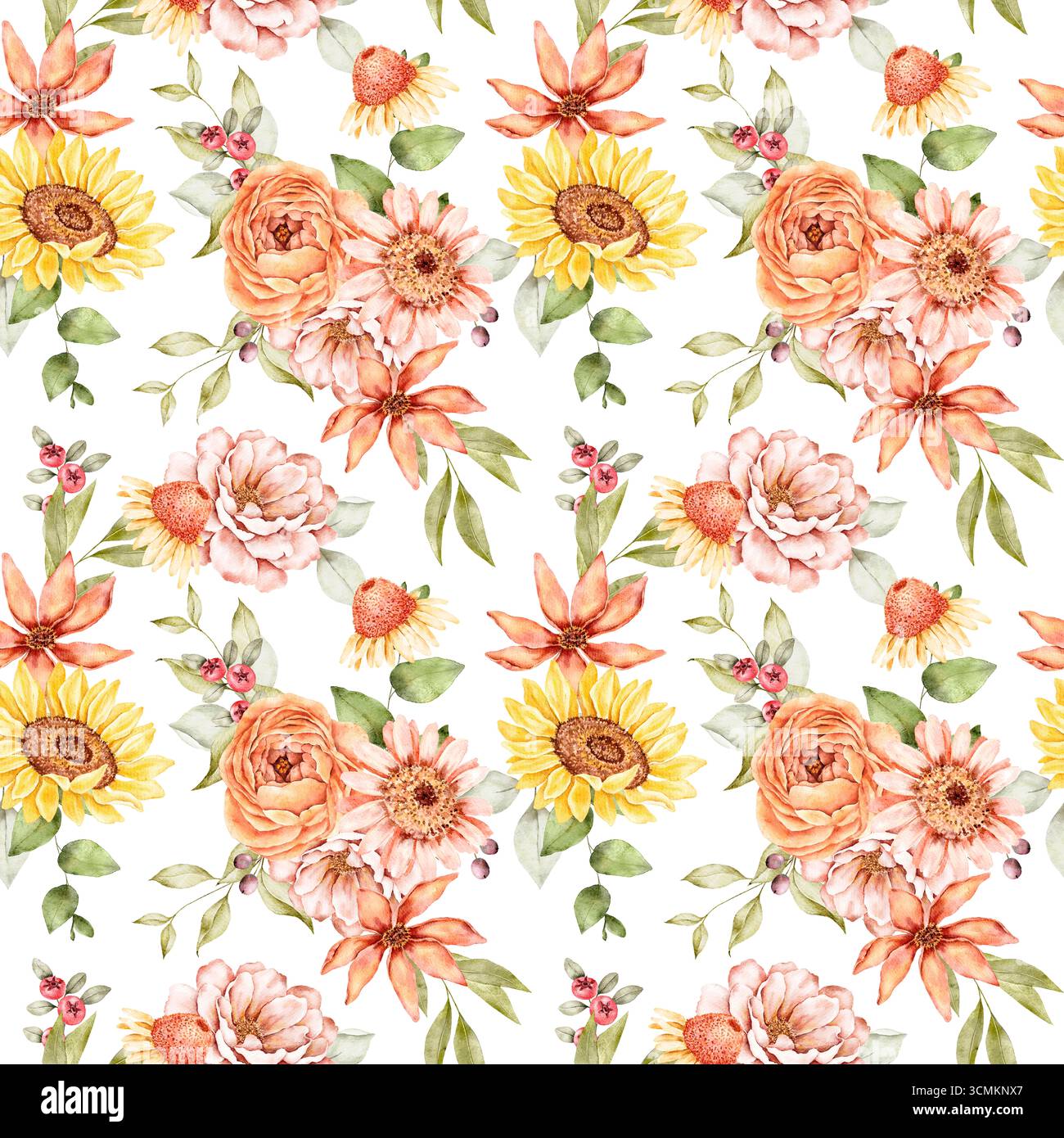 Warm vintage floral garden Cut Out Stock Images & Pictures - Alamy