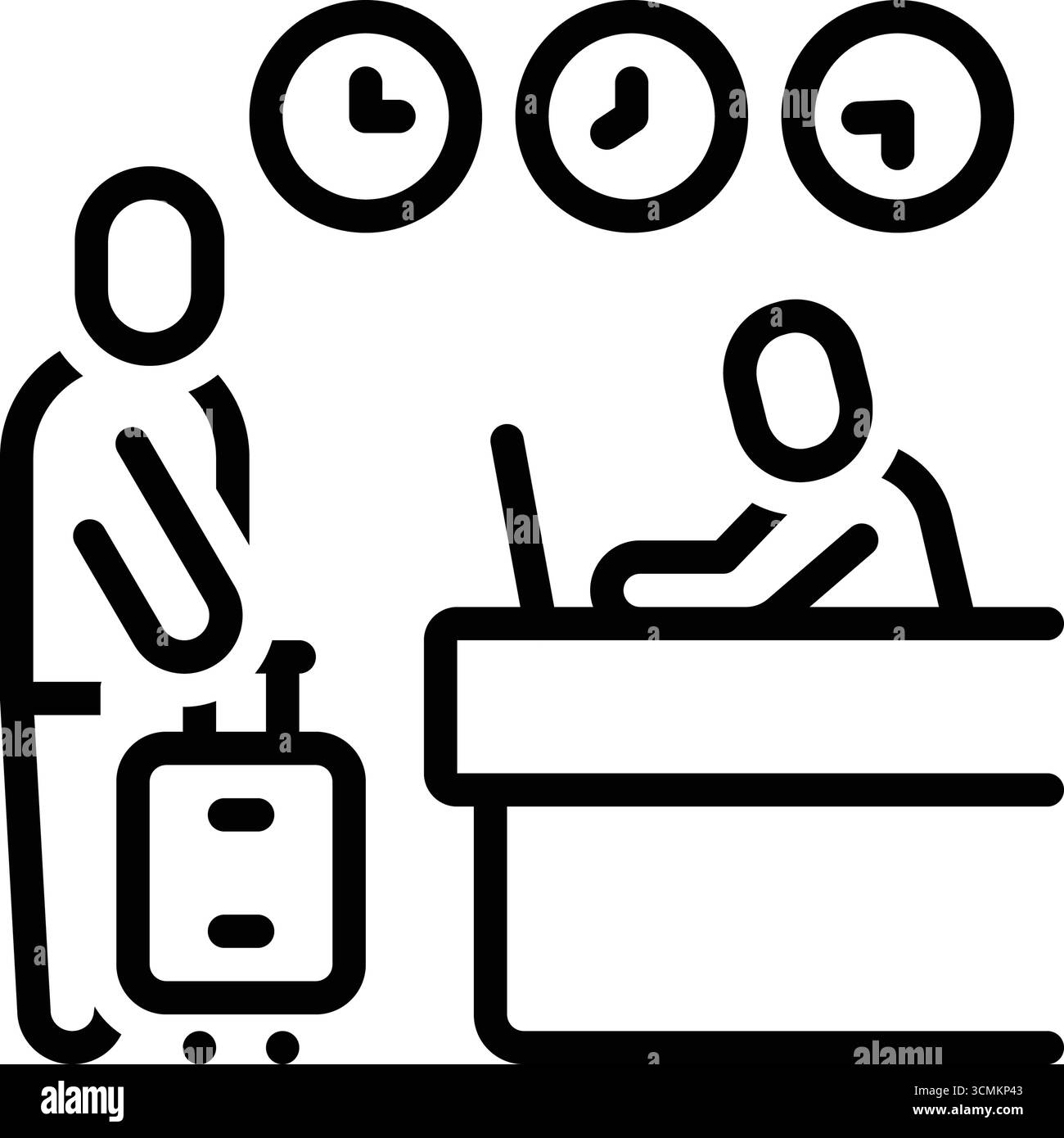 Check in airport flight Black and White Stock Photos & Images - Alamy