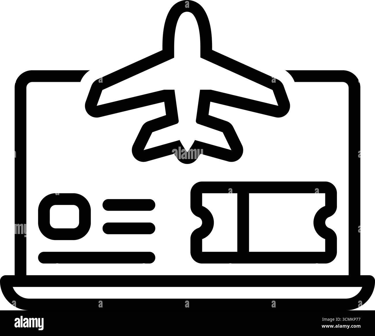 Flight booking illustration Black and White Stock Photos & Images - Alamy