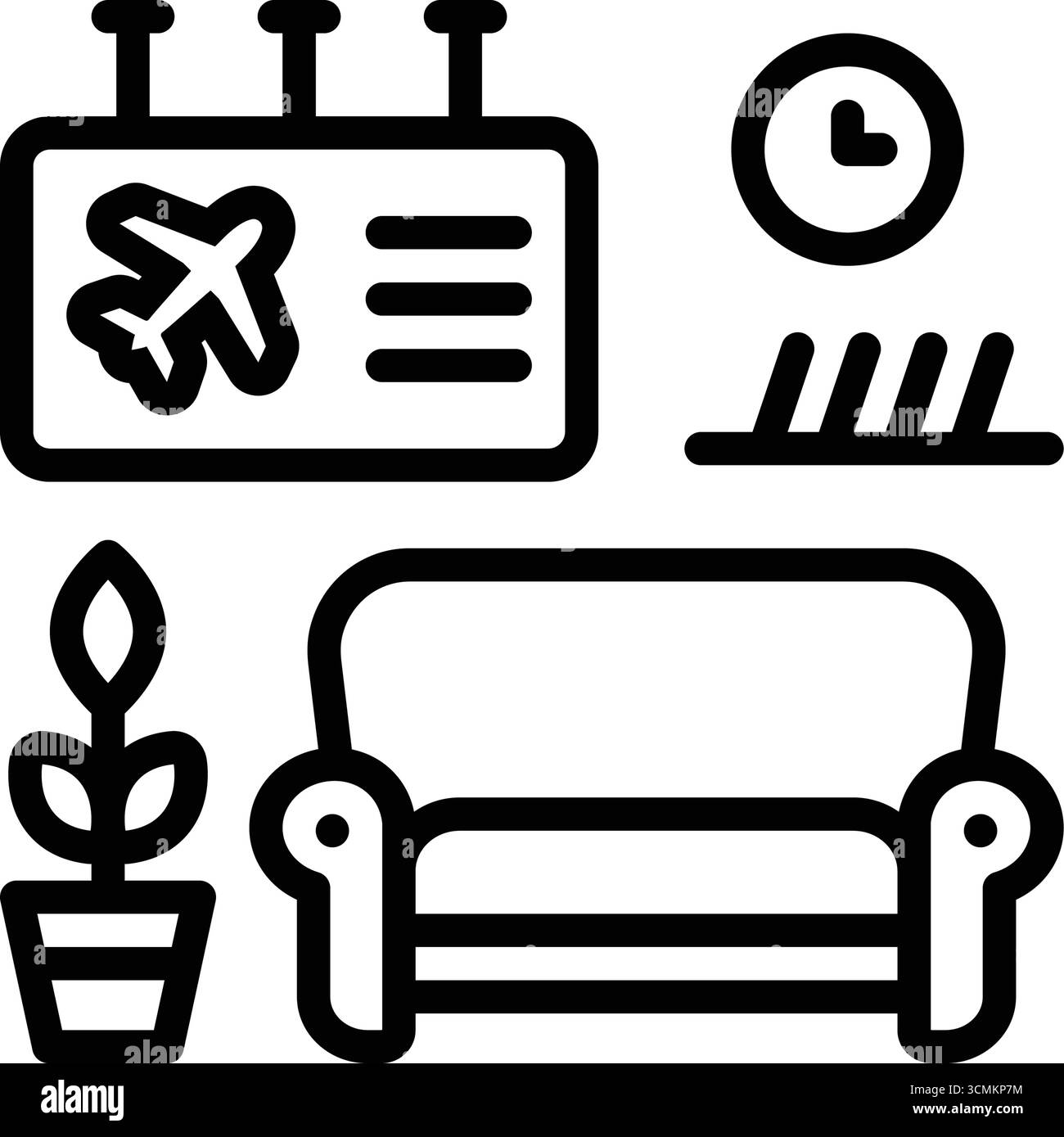 Icon airport lounge Cut Out Stock Images & Pictures - Alamy