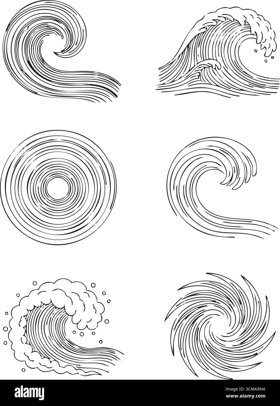 Wave breakers sea in Stock Vector Images - Alamy