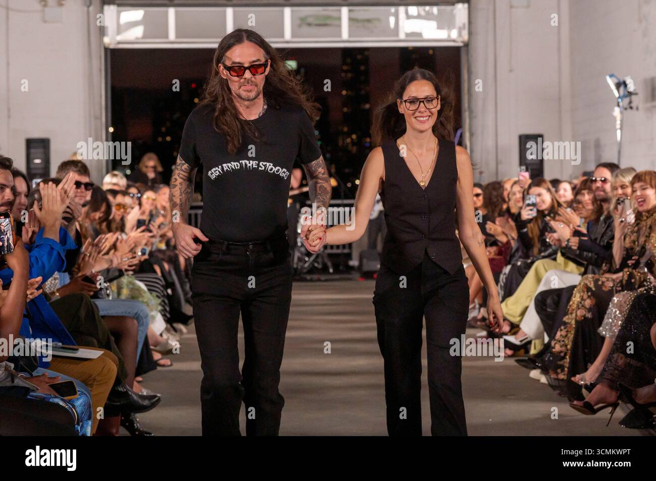 Designers Anthony Cucculelli and Anna Rose Shaheen walk the runway ...