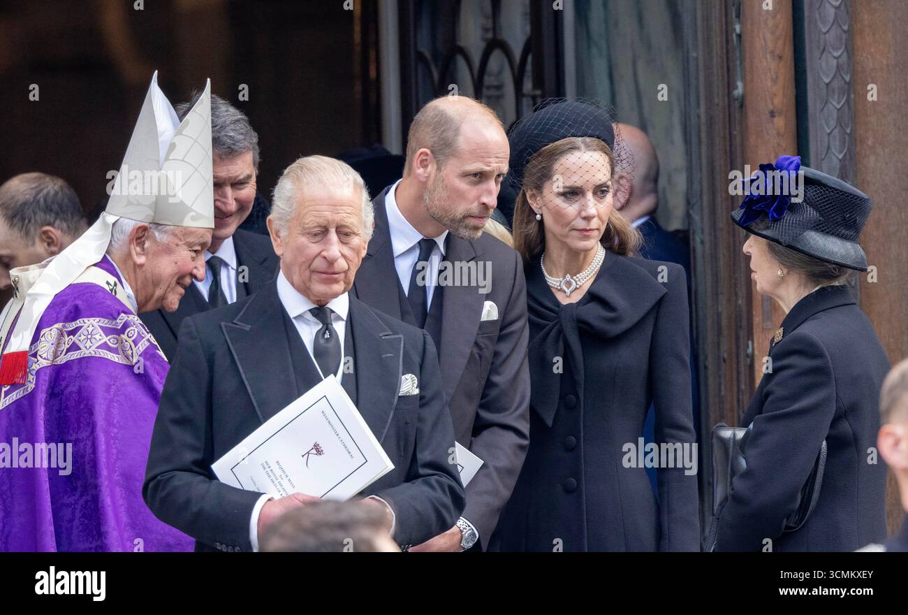pic shows: Funeral of Duchess of Kent 16.9.25 Kate William Vincent ...