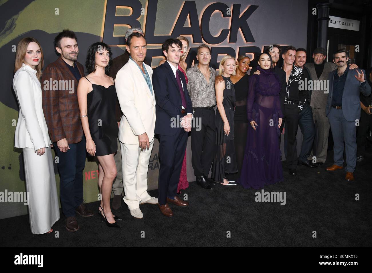 (L-R) Odessa Young, Andrew Hinderaker, Ali Stoner, Jude Law, Ben ...