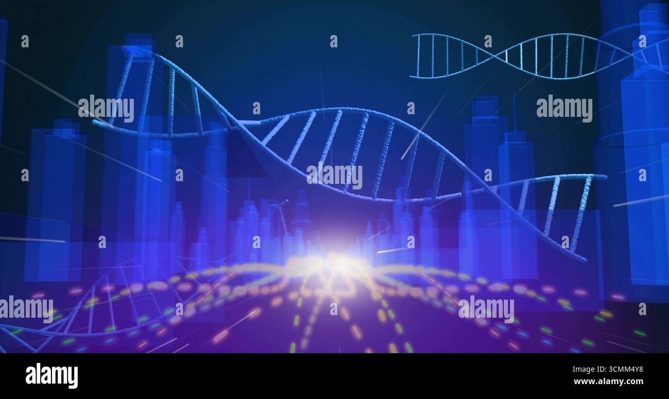 Floating dna helix above hi-res stock photography and images - Alamy