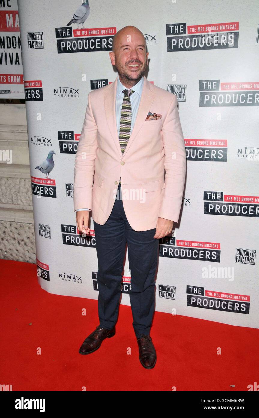 Tom Allen at the "The Producers" musical press night, Garrick Theatre ...