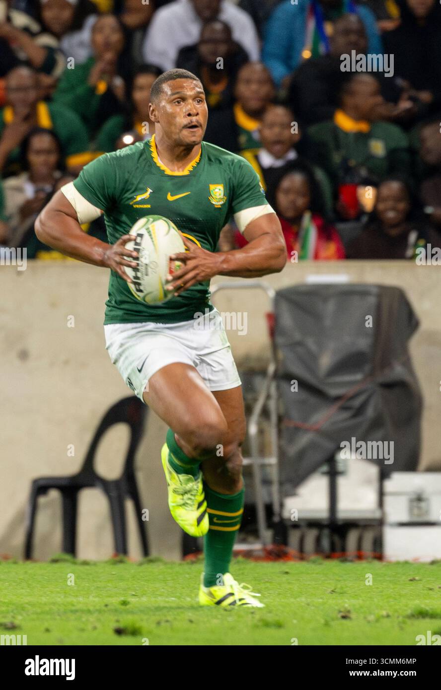 Damian Willemse with the ball during the 2025 Castle Lager Incoming ...