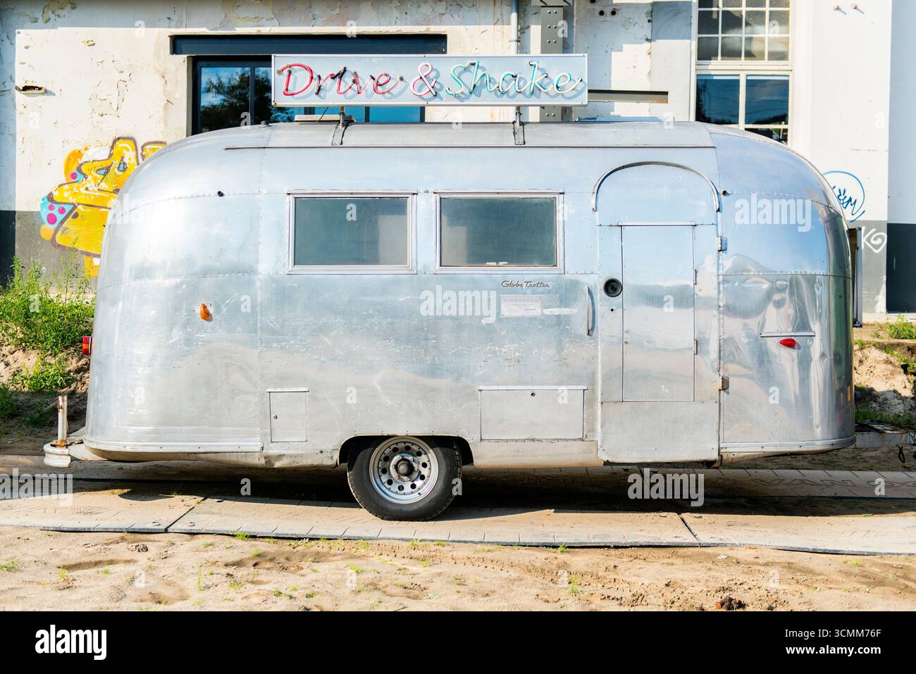 An entire, Industrial Designed, Aluminium Airstream Globetrotter ...