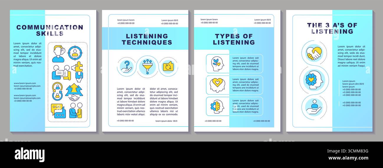 Communication skills brochure layout Stock Vector Image & Art - Alamy