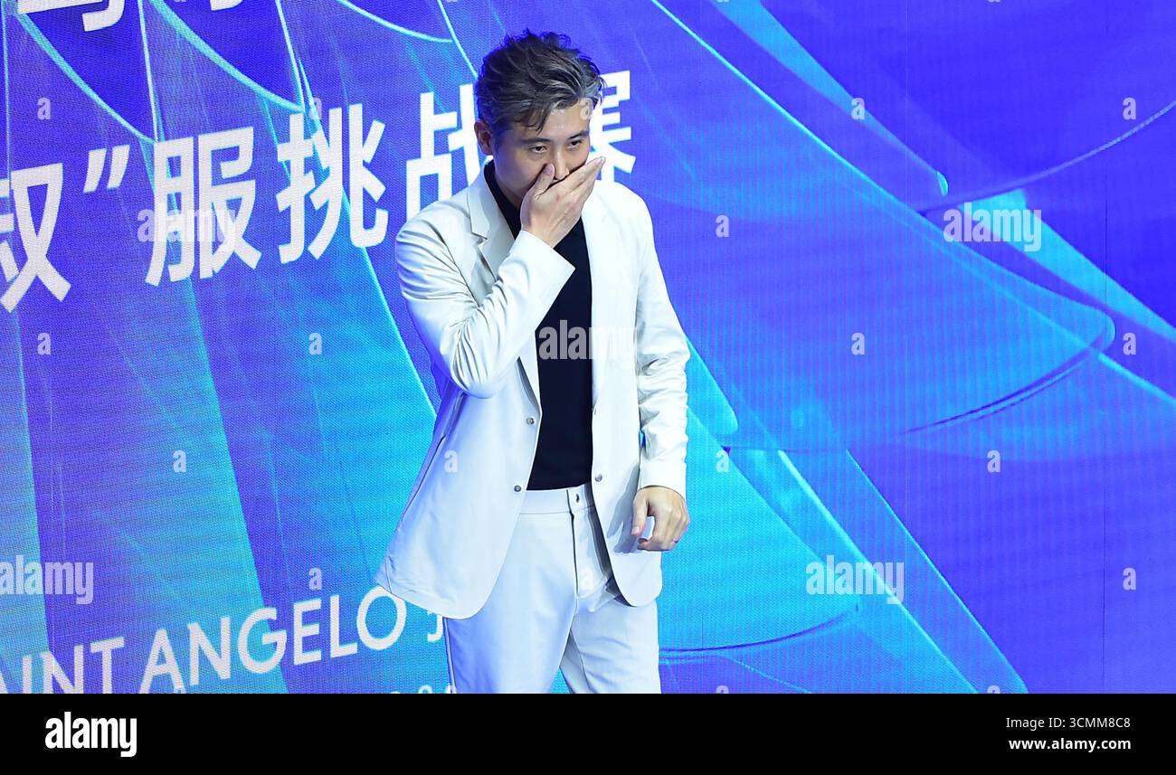 Chinese actor Li Naiwen attends an activity in Shenyang City, northeast ...