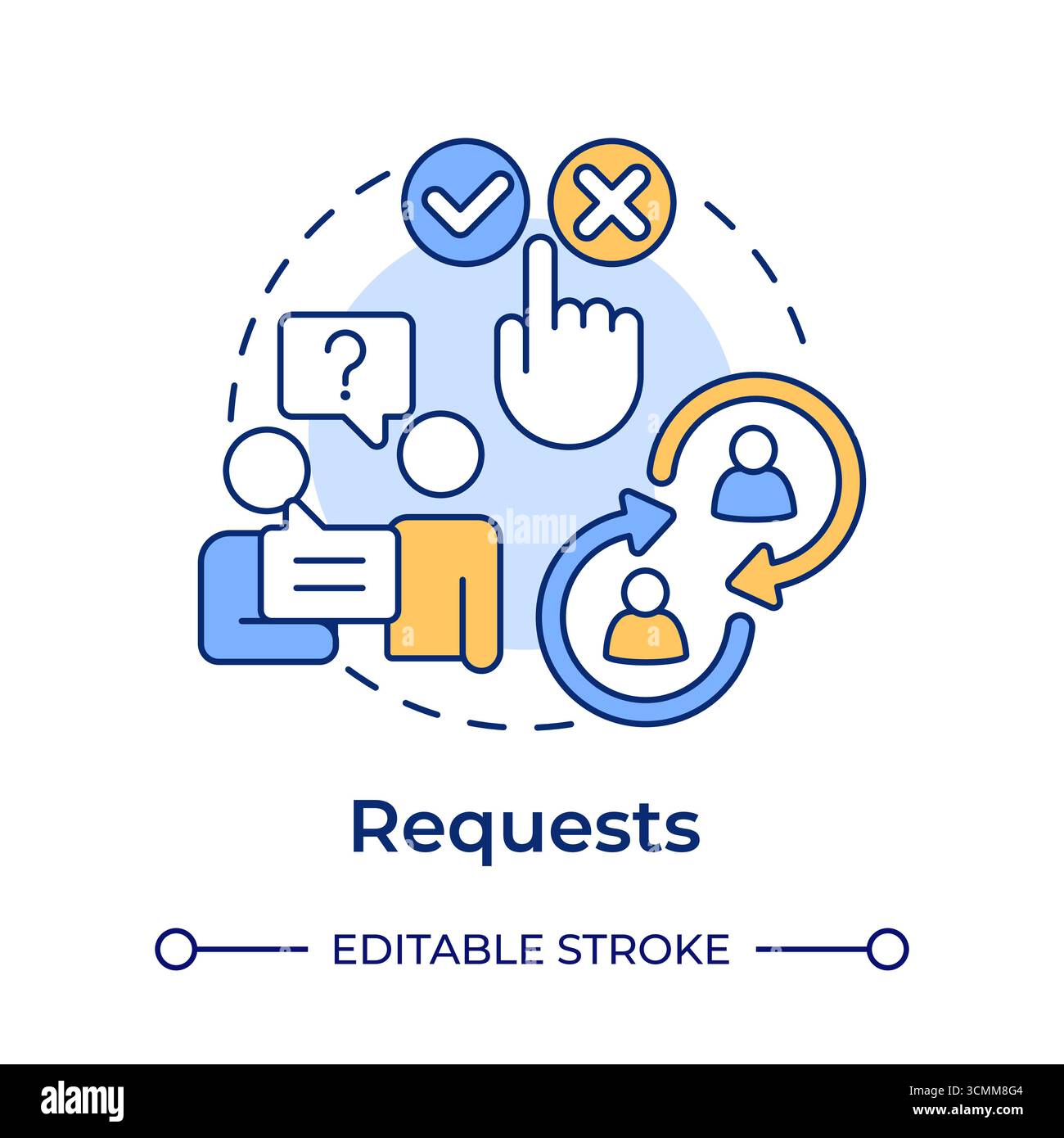 Speaking and listening conceptual Stock Vector Images - Alamy