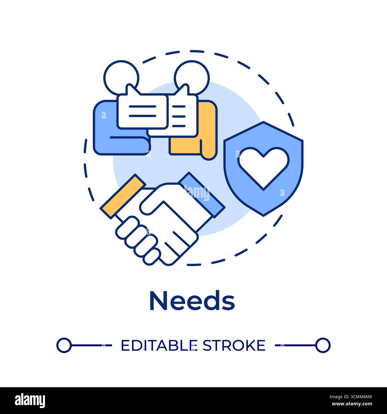 Needs multi color concept icon Stock Vector Image & Art - Alamy