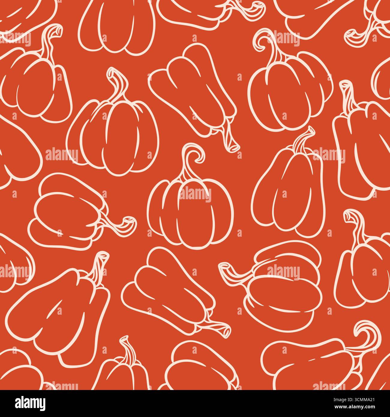 Autumn vegetable seamless border Stock Vector Images - Alamy
