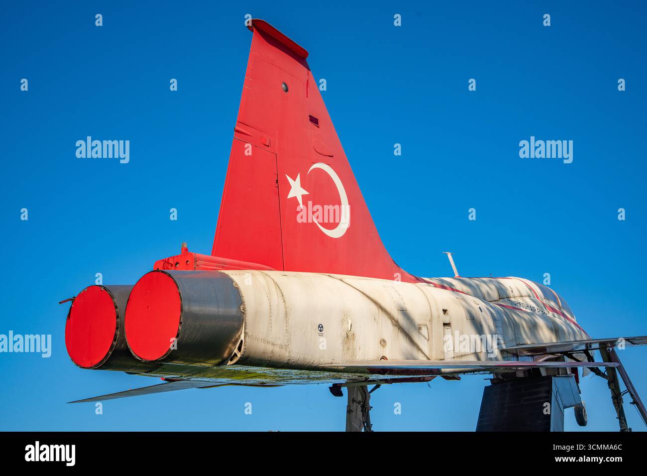 Former Turkish Stars national aerobatic team aircraft F-5 jet fighter ...