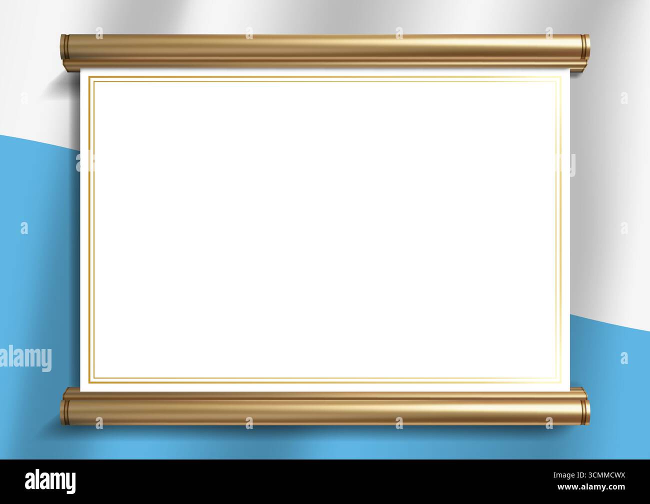Elegant document frame with Sammarinese flag colors and an exquisite ...
