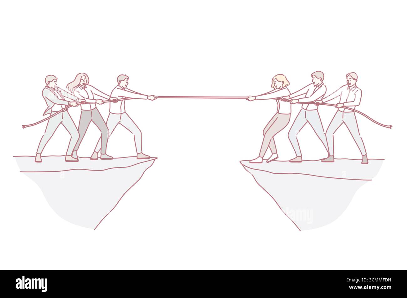 Business team and competition concept. Groups of business people teams ...