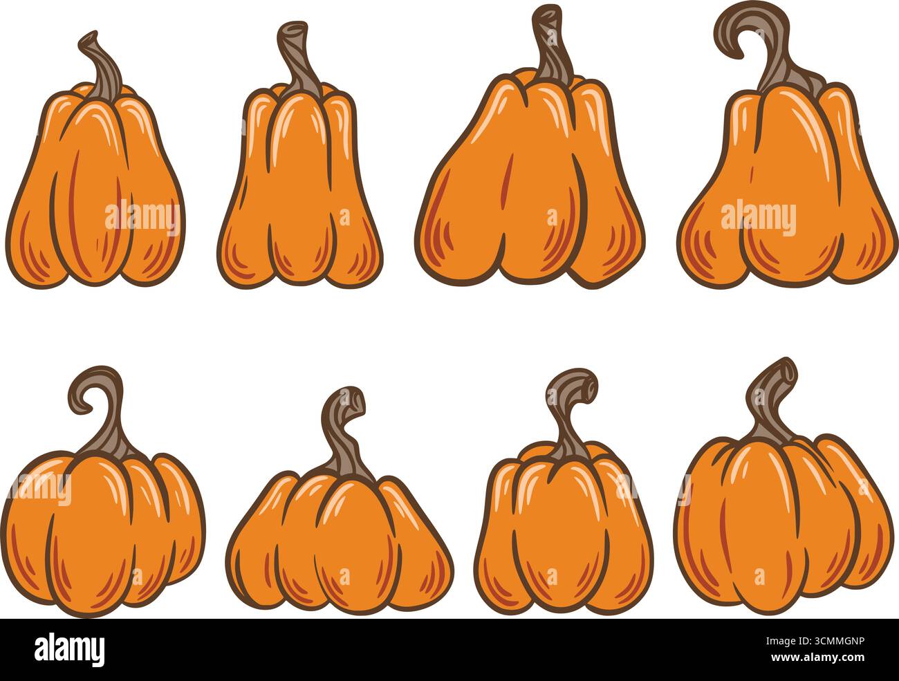 Ripe bright orange pumpkin Stock Vector Images - Alamy