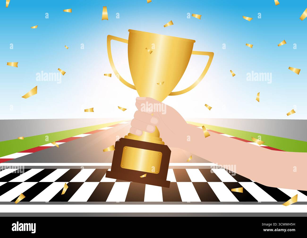 Winning a prize car Stock Vector Images - Alamy