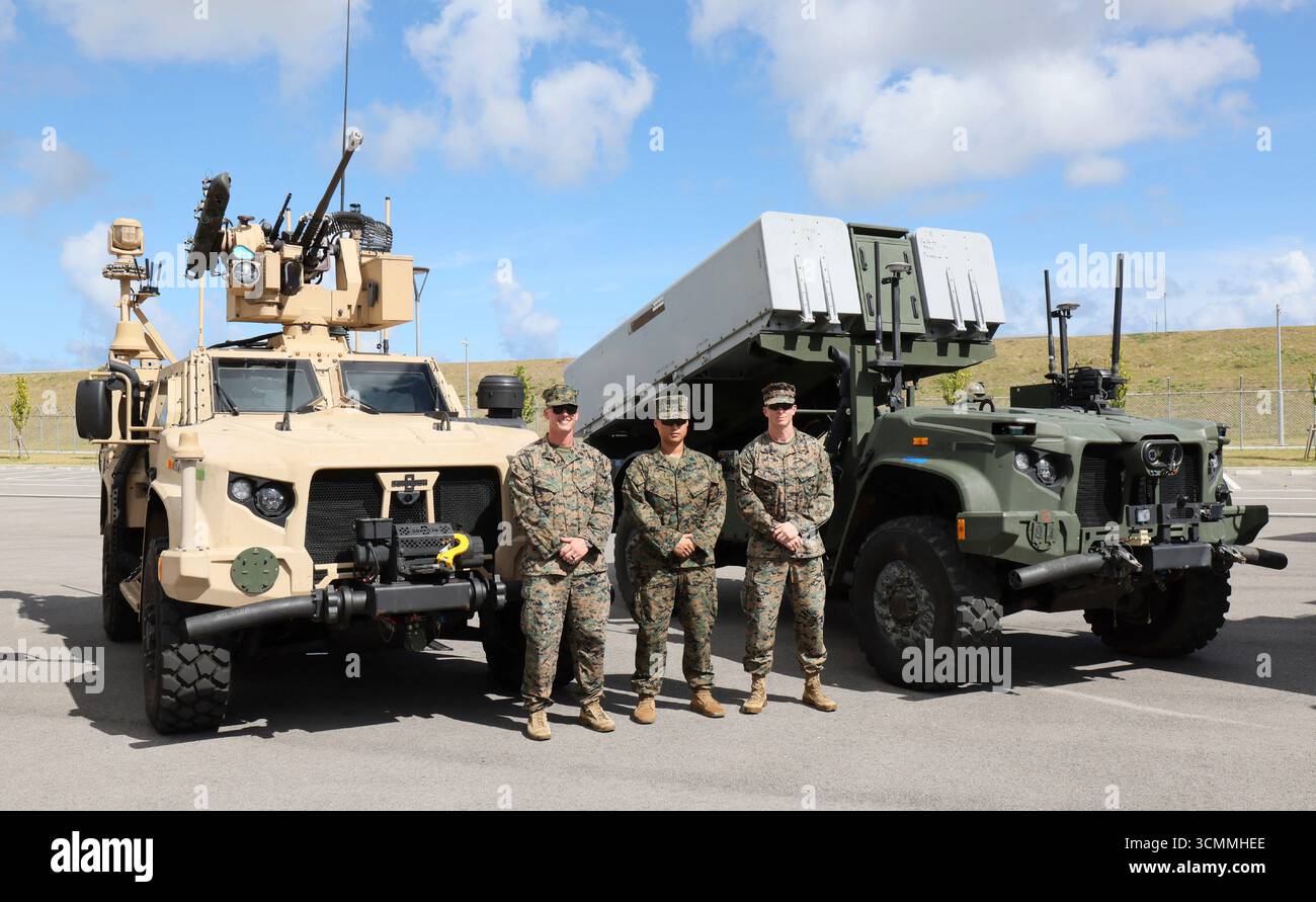 The photo shows the U.S. Marine Corps' latest unmanned surface-to-ship ...