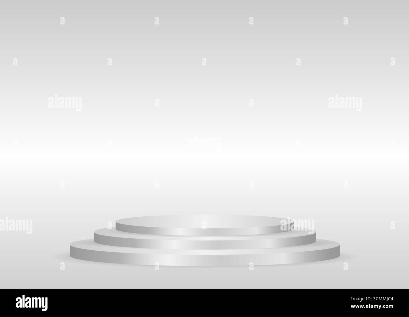 Silver Stage Podium in Silver Background. Champion and Winning or ...