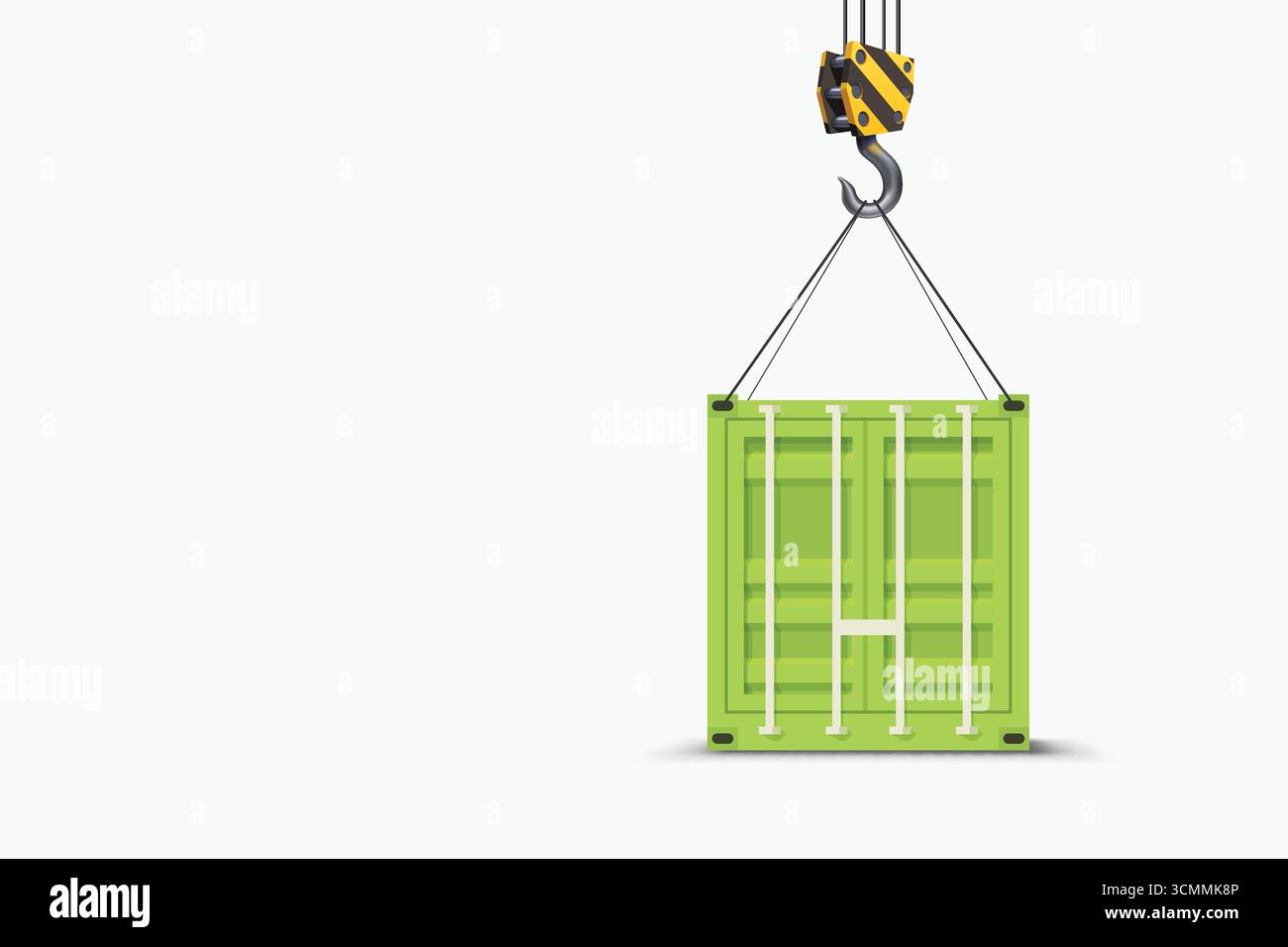 a cargo container hooked by port crane Stock Vector Image & Art - Alamy