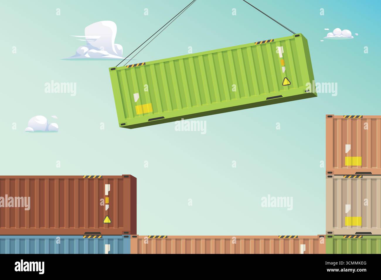 Container ship dock in Stock Vector Images - Alamy