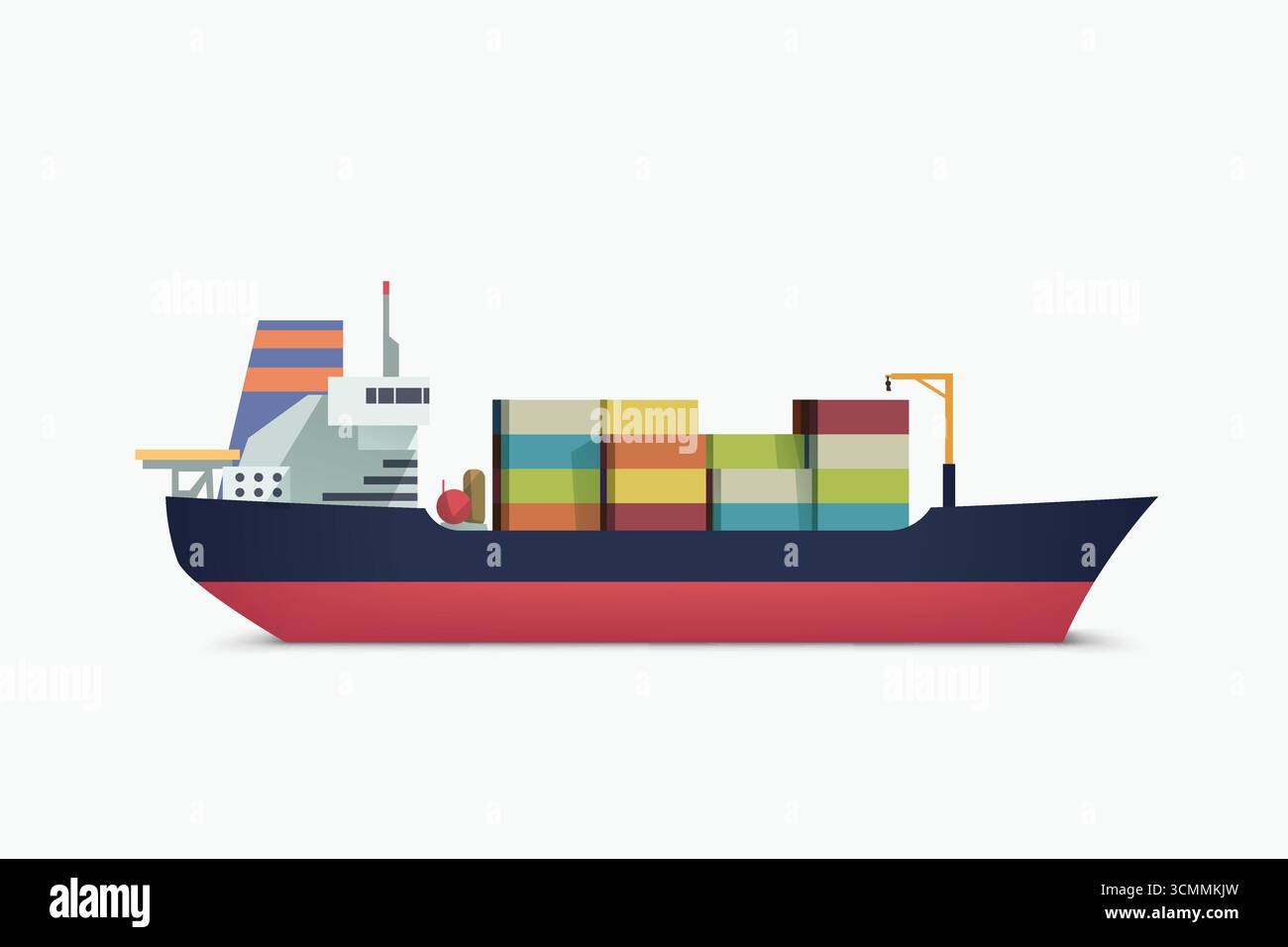 Port side cargo ship Cut Out Stock Images & Pictures - Alamy