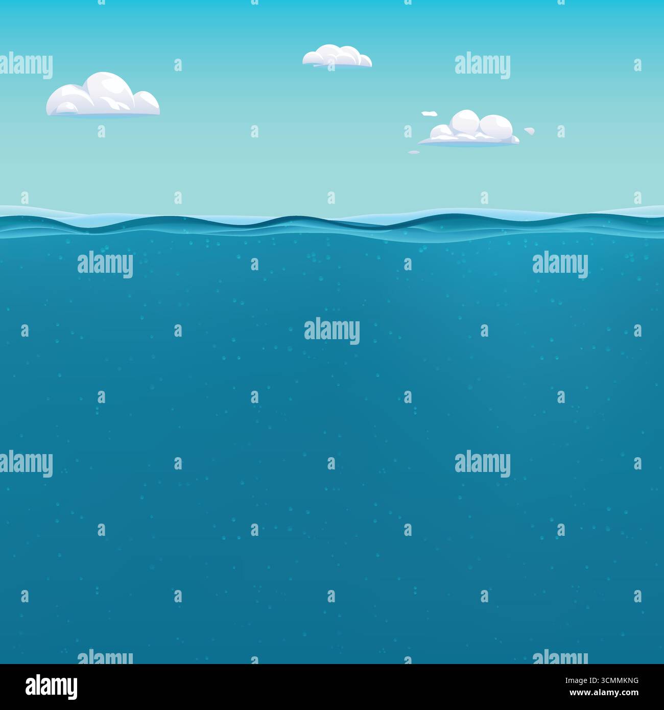 Horizon line water blue Stock Vector Images - Alamy