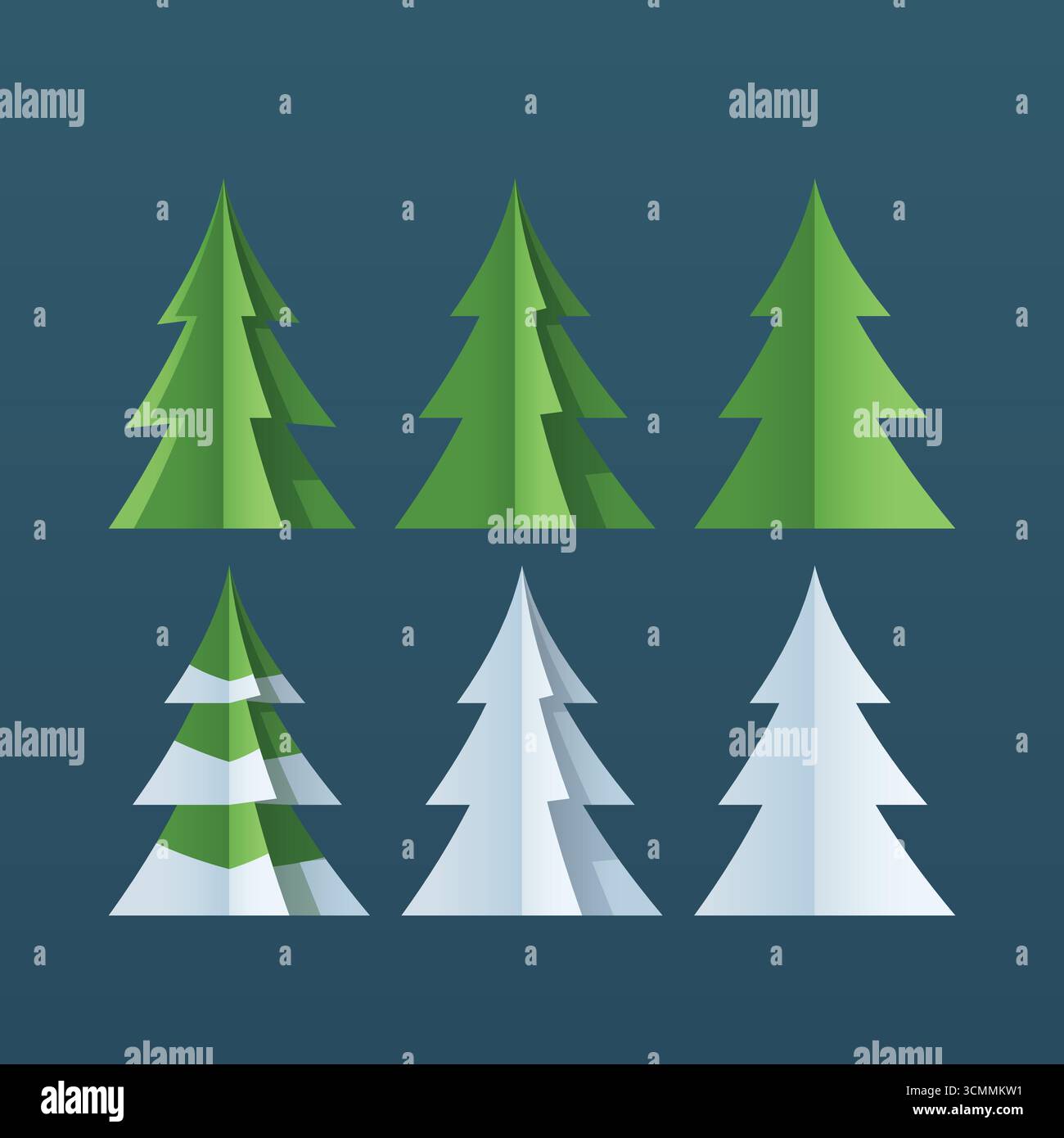 Evergreen pine trees in forest Stock Vector Images - Alamy