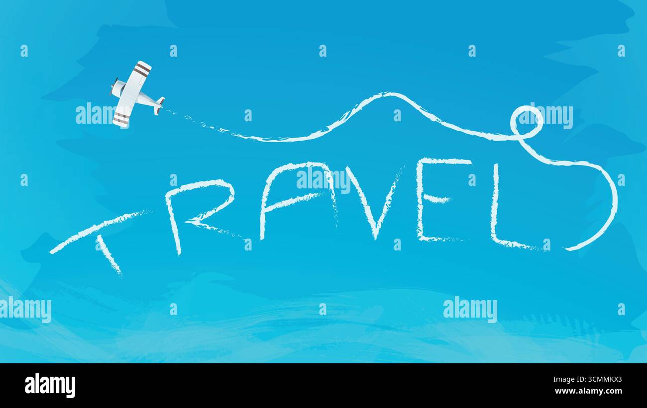 Small airplane in sky Stock Vector Images - Alamy