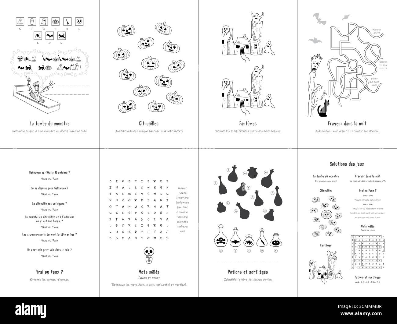 Halloween horror maze game Stock Vector Images - Alamy