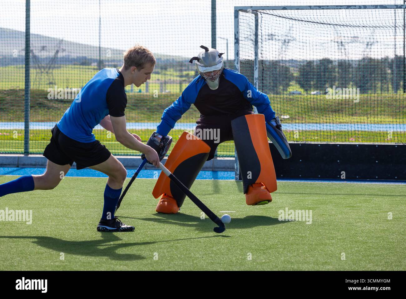 Teenage player dribbling field hi-res stock photography and images - Alamy