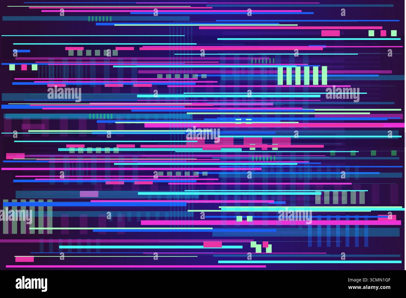 Glitch pixel line background. Screen noise broken tv futuristic bg ...