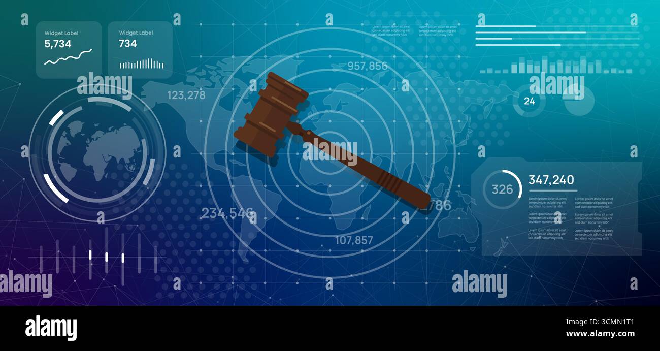 Displaying abstract digital dashboard Stock Vector Images - Alamy