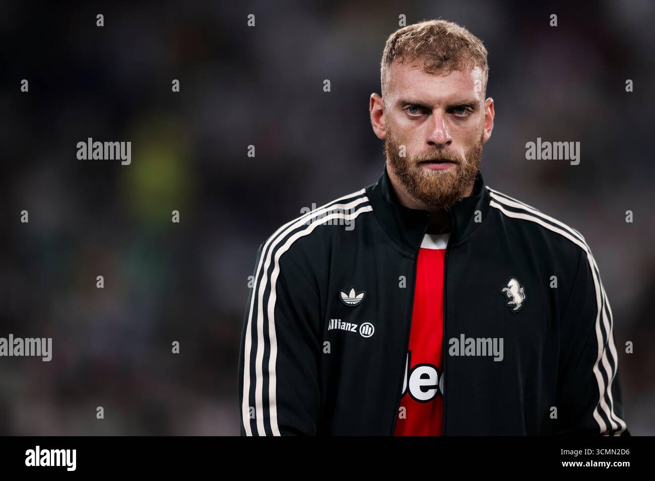 Michele Di Gregorio of Juventus FC looks on prior to the UEFA Champions ...