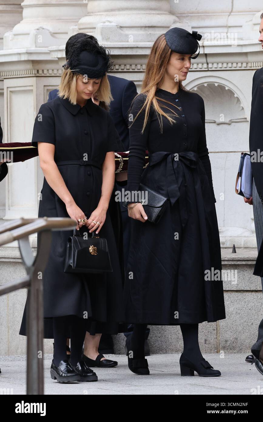 London. UK. 16 Sept 2025. Lady Marina Windsor and Lady Amelia Windsor ...