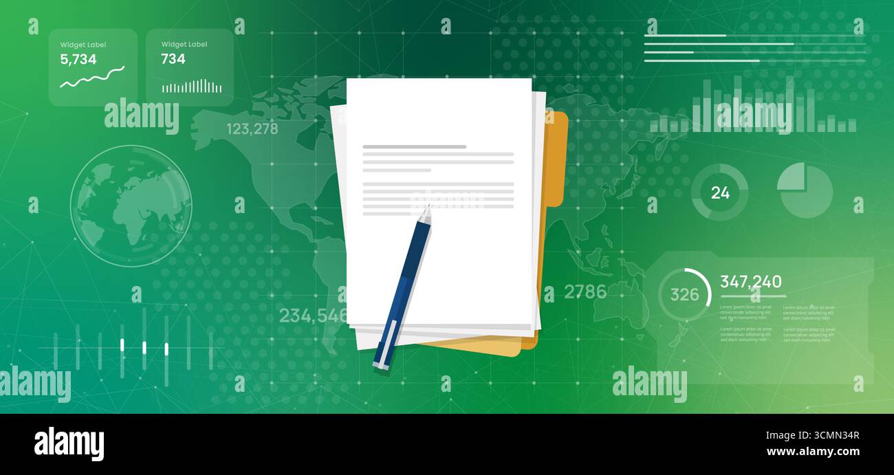 High tech background with world map background featuring a stack of ...