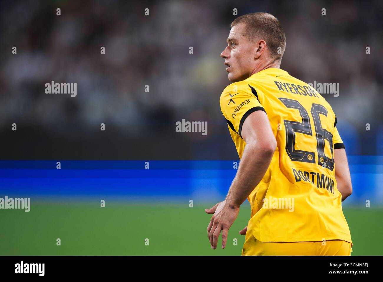 Julian Ryerson of Borussia Dortmund looks on during the UEFA Champions ...